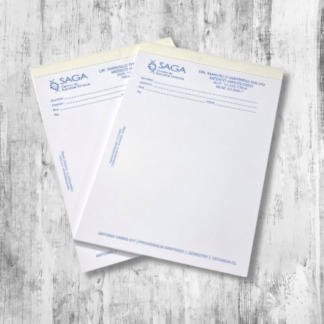 Recetario médico empastados hot melt | Impresionante – www.impresionante.cl